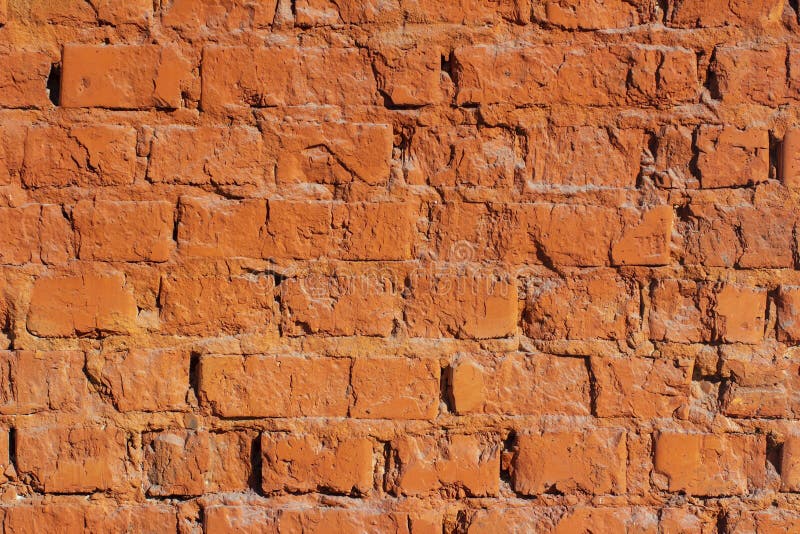 The Texture of the Old Broken Brick of Copper Color Stock Image - Image ...