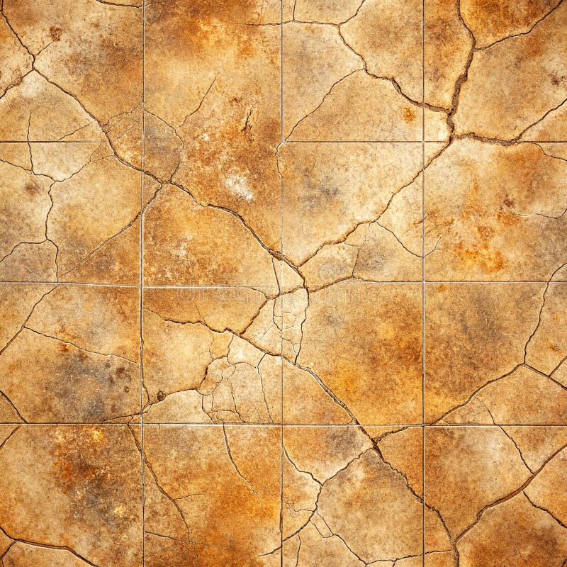 Texture of Old Cracked Tiles. Abstract Background Stock Illustration ...