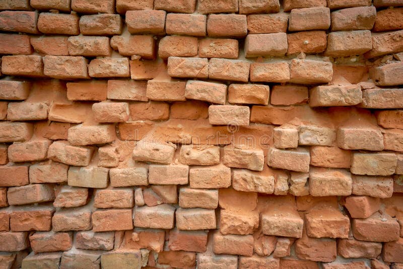 Texture of an Old Crumbling Brick Wall. Stock Photo - Image of abstract ...