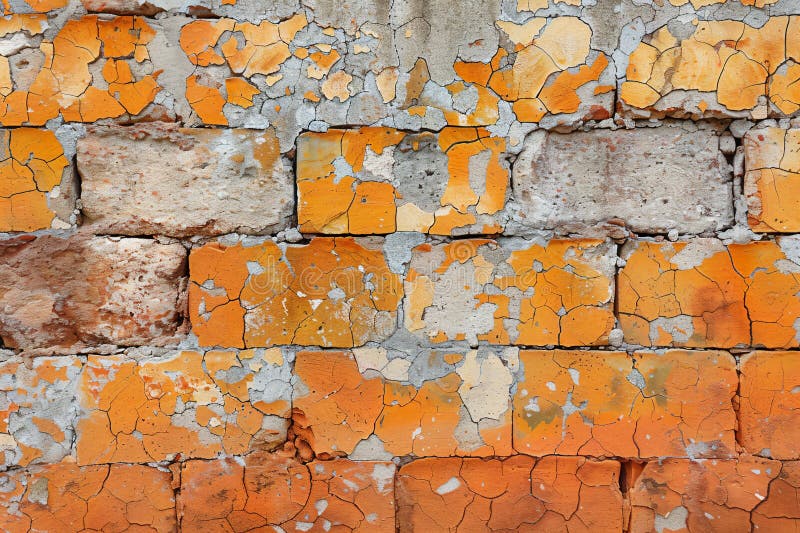 Texture of an Old Crumbling Wall of Various Bricks. Stock Illustration ...