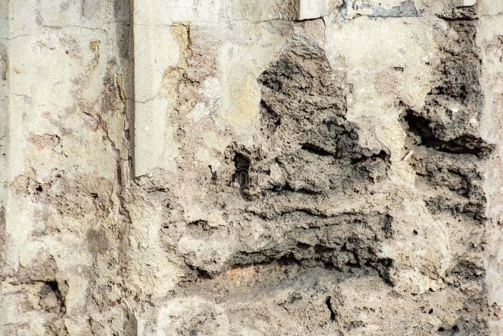 Texture of an Old Broken Stone Wall Stock Photo - Image of dirty ...
