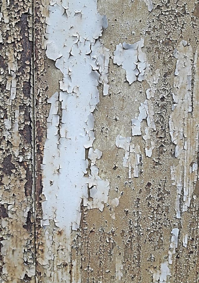 Texture of Old Damaged Wood. Background of White Cracked Paint Stock ...
