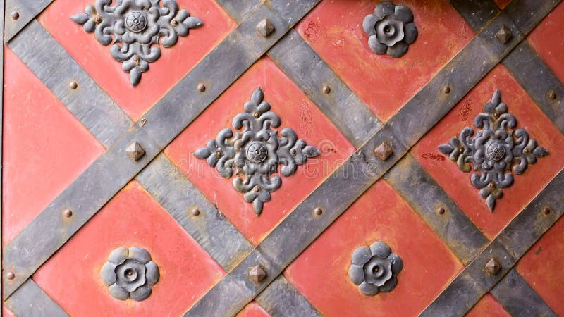 Texture of the Old Gate with Metal Rivets Stock Image - Image of door ...