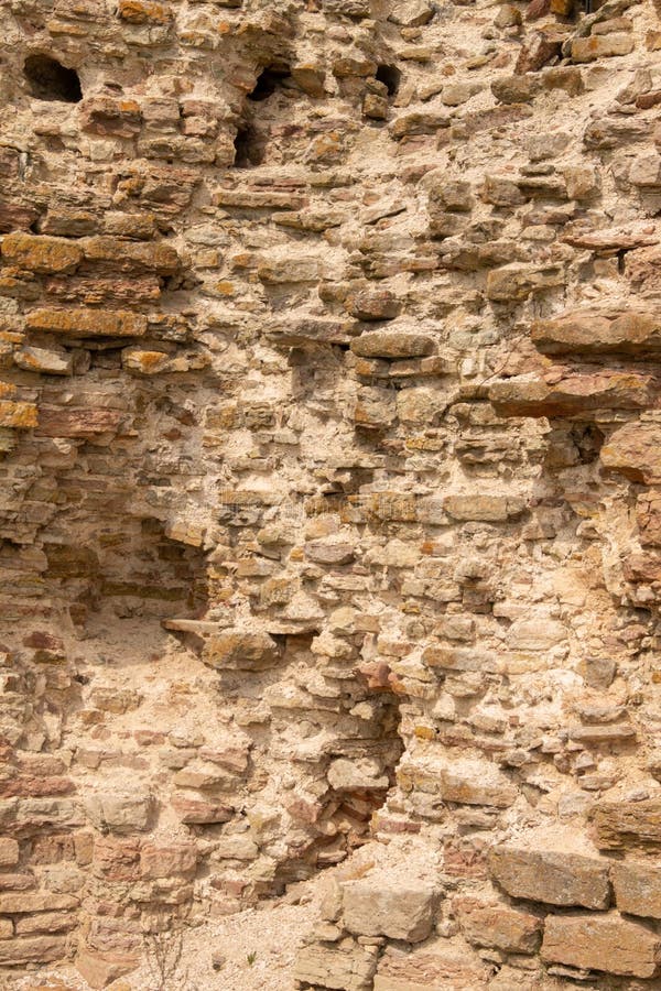 Texture of the Old Masonry of the Fortress Wall Stock Photo - Image of ...