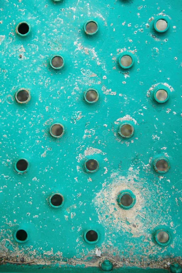 The Texture of an Old Metal Painted Surface with Holes Stock Photo ...