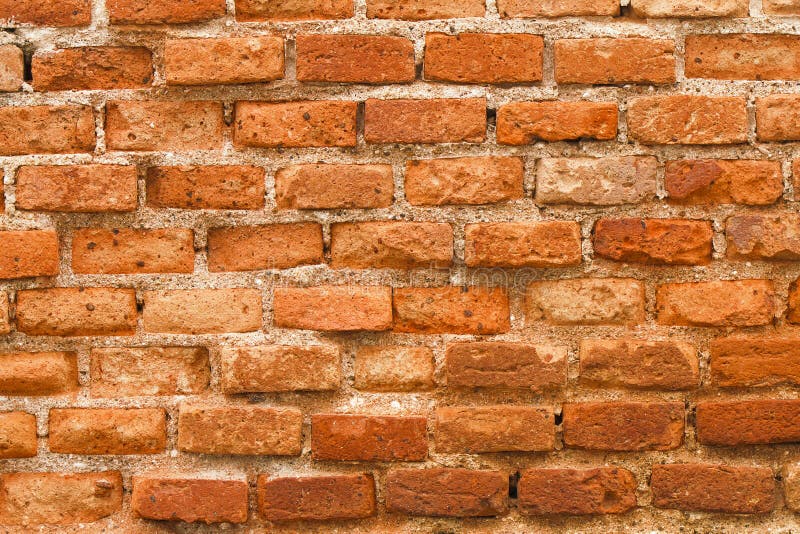 Texture of Old Orange Brick Wall for Pattern and Background Stock Image ...