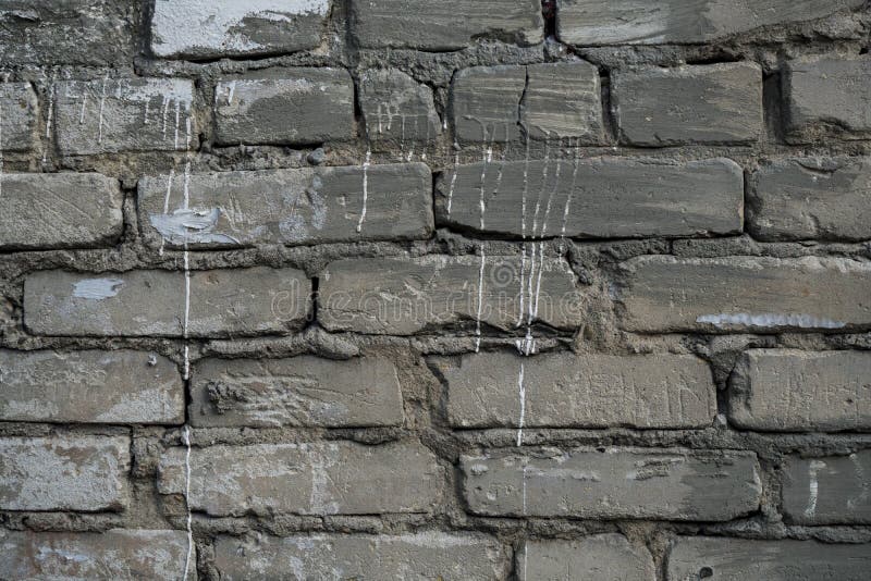 Texture of an Old Paint Covered Brick Wall Stock Image - Image of grey ...