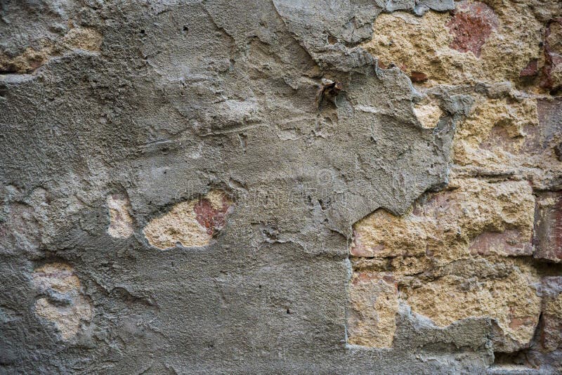 Texture of an Old Paint Covered Brick Wall Stock Photo - Image of ...