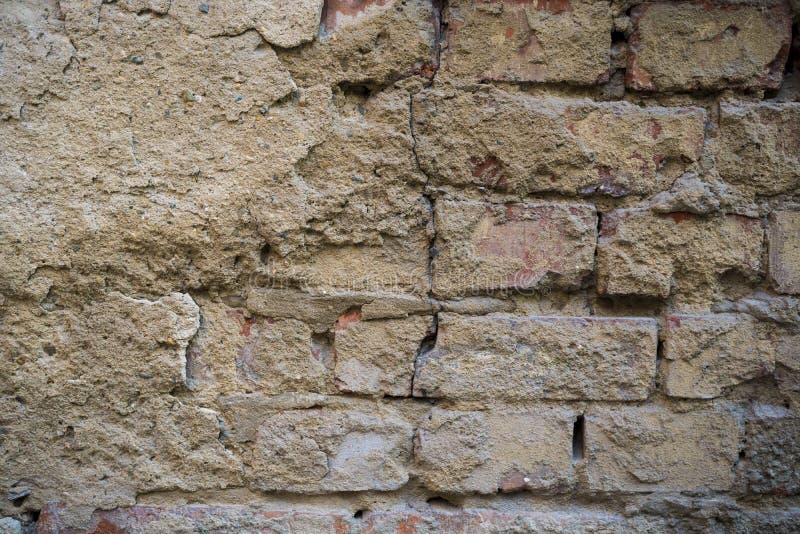 Texture of an Old Paint Covered Brick Wall Stock Image - Image of ...