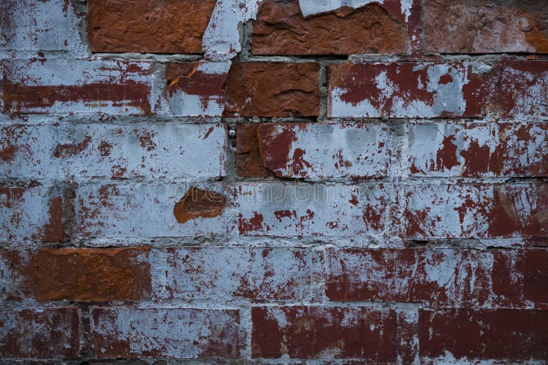Texture of an Old Paint Covered Brick Wall Stock Image - Image of ...