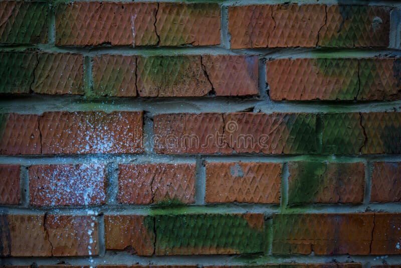 Texture of an Old Paint Covered Brick Wall Stock Photo - Image of ...