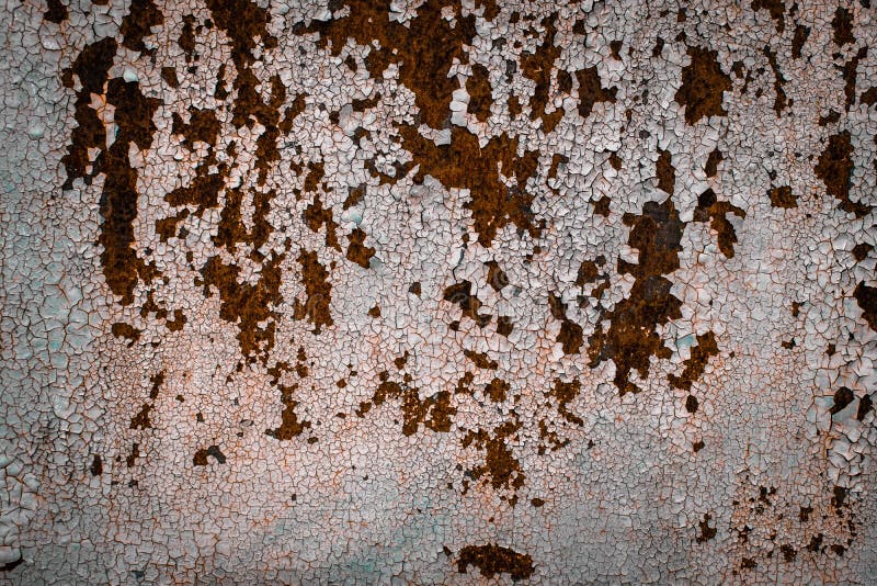 Texture of Old Painted Wall with Rust and Cracks Stock Photo - Image of ...