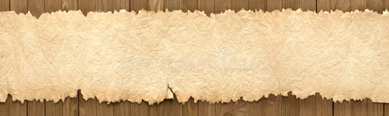 Panorama of Old Paper on the Table, Background Texture Stock Photo ...