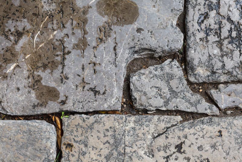 The Texture of the Old Pavement of Pavers Stock Photo - Image of ...