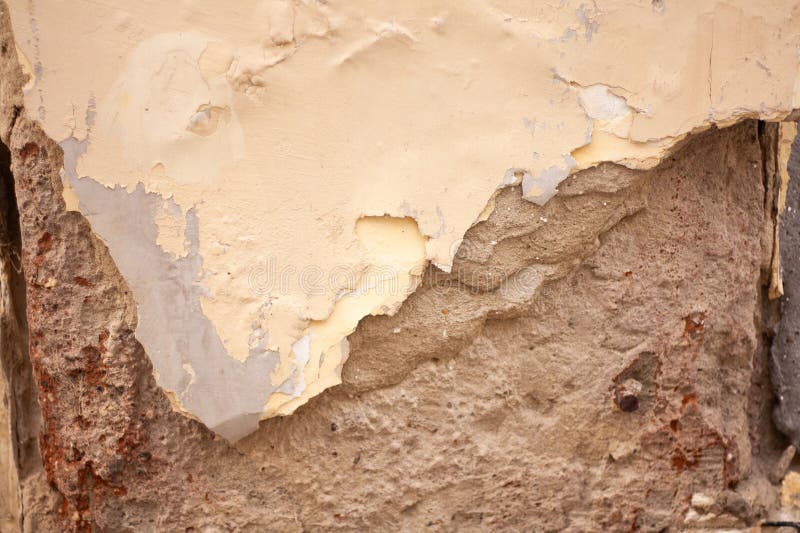 Texture of Old Peeling Paint and Stone Stock Image - Image of broken ...