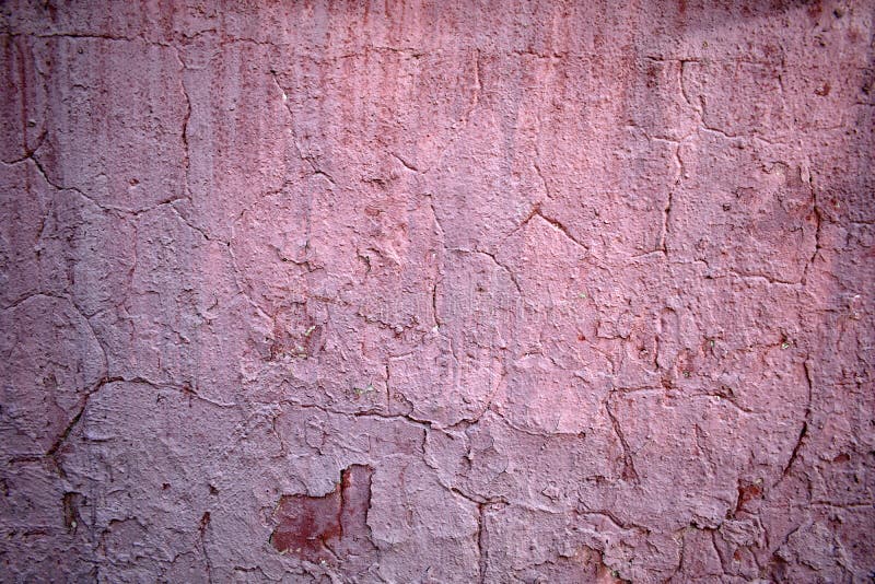 Texture of Old Pink Peeling Paint on the Wall in the Cracks Stock Photo ...
