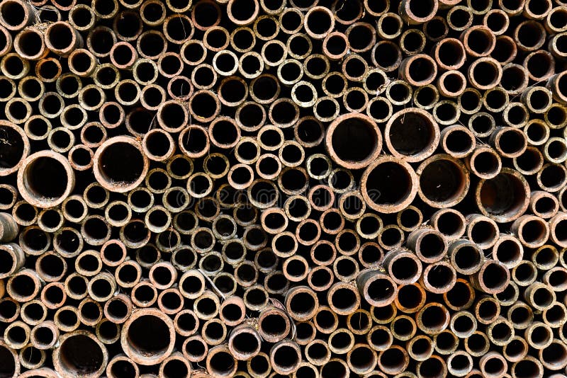 Texture of Old Pipe Stacked Stock Photo - Image of abstract, circle ...