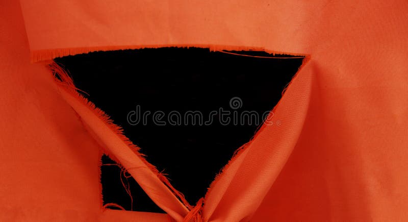 Texture of an Old Ragged Cloth with Empty Copy Space, Orange Fabric ...