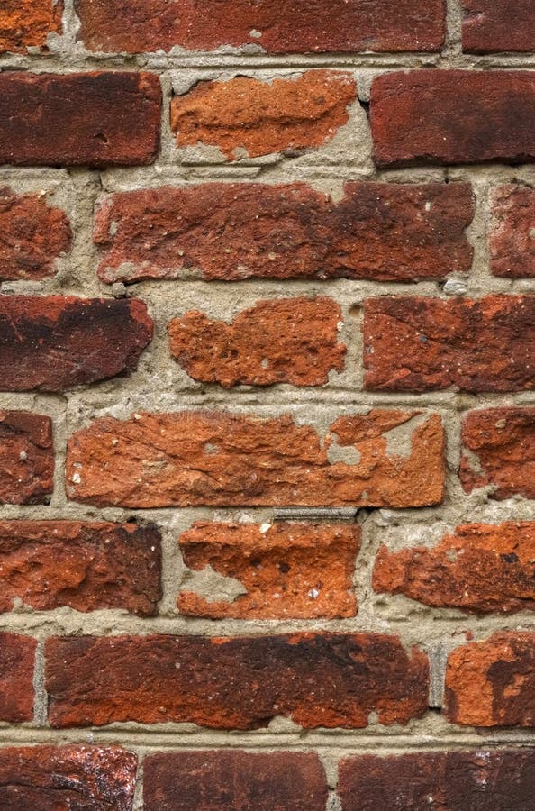 Texture of an Old Red Brick Wall. Stock Image - Image of construction ...