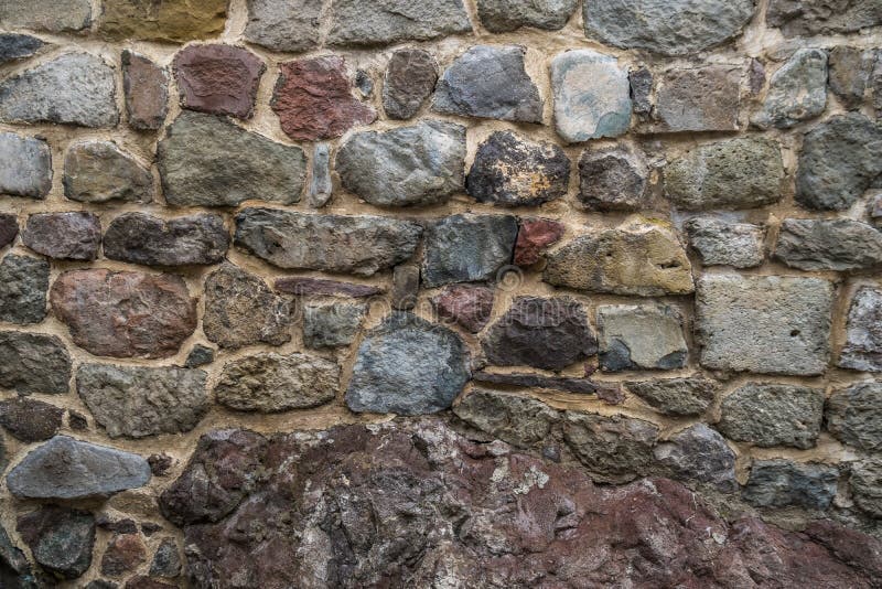 Texture of Old Rock Wall for Background, Medieval Stone Wall Stock ...
