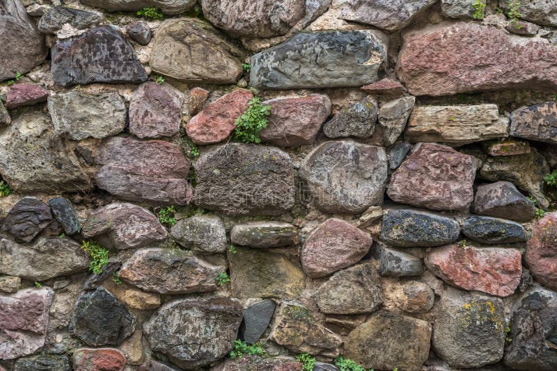 Texture of Old Rock Wall for Background, Medieval Stone Wall Stock ...