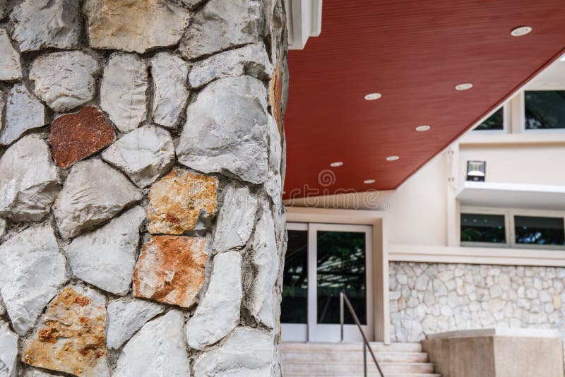 Texture Old Rock Wall Made of Random Stone Stock Image - Image of ...