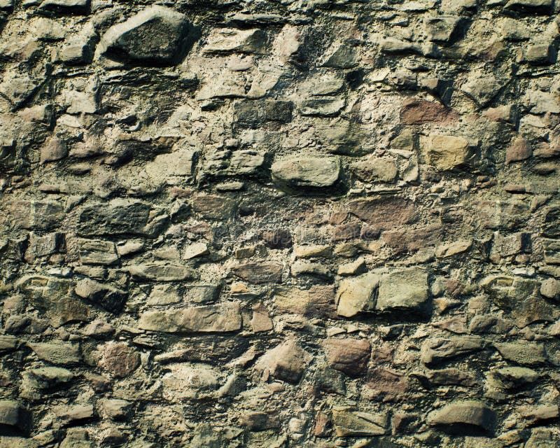 Texture of an Old Rough Stone Castle Wall. Stock Illustration ...