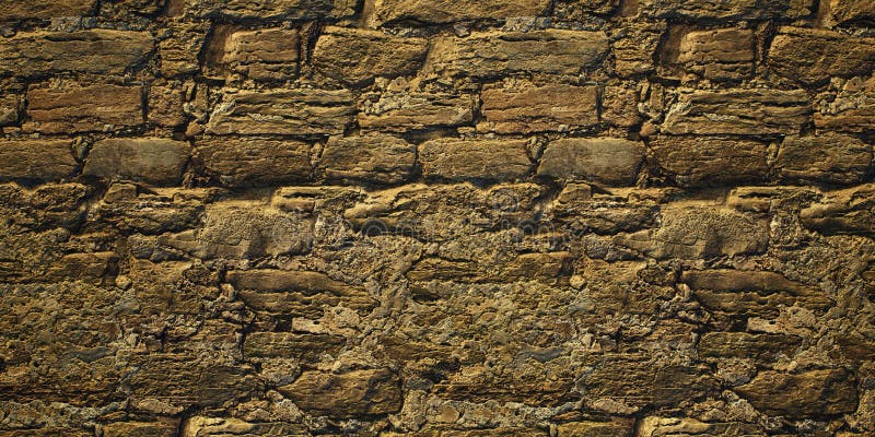 Texture of an Old Rough Stone Castle Wall. Stock Illustration ...