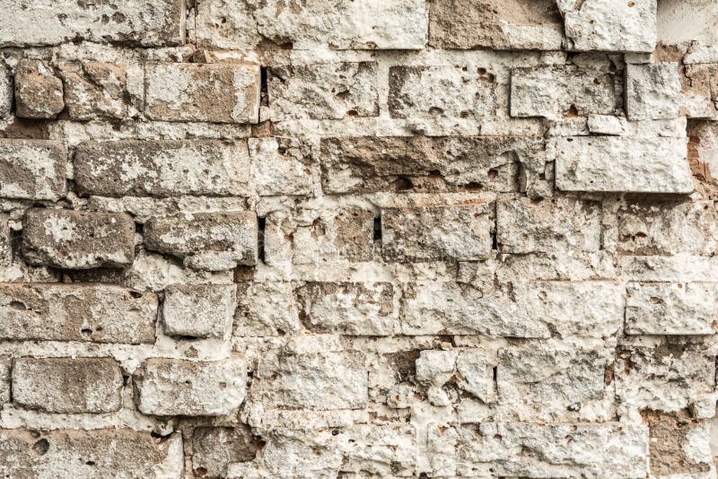 Texture Of An Old Ruined Brick Wall Of An Ancient Building Stock Image ...