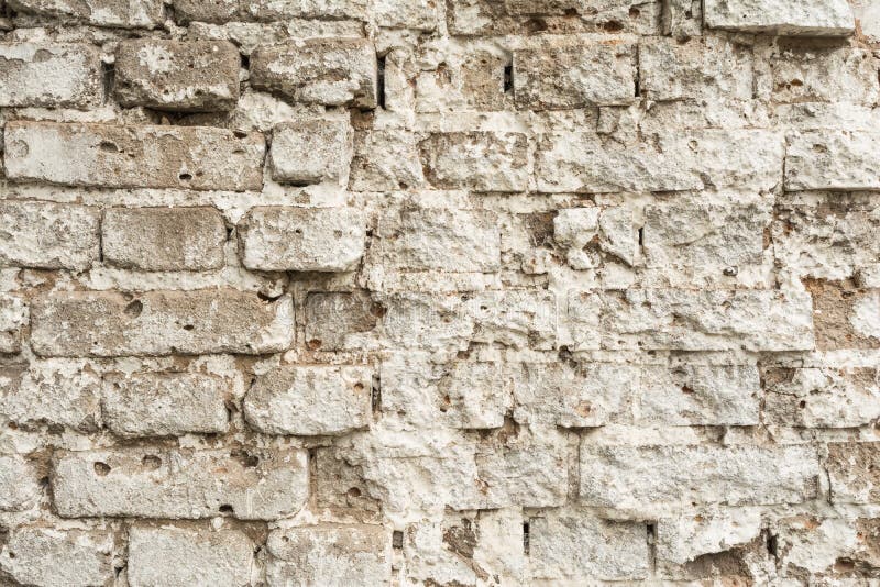 Texture of an Old Ruined Brick Wall of an Ancient Building Stock Photo ...