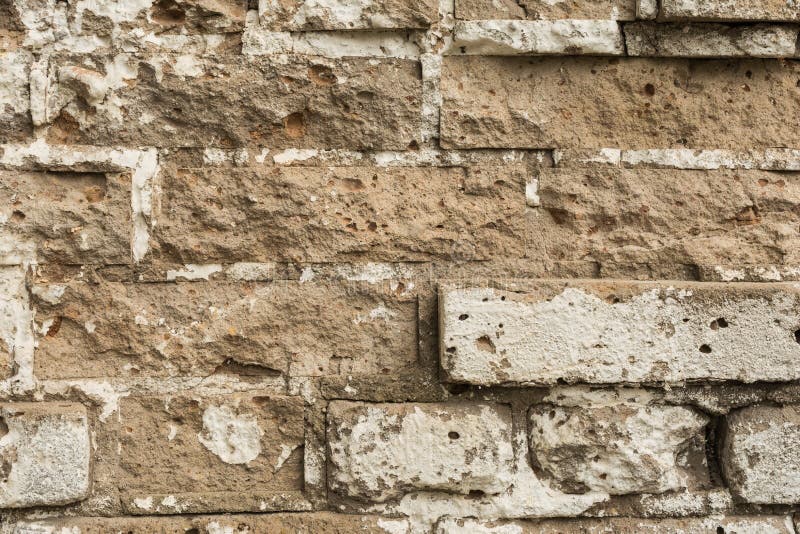 Texture of an Old Ruined Brick Wall of an Ancient Building Stock Image ...