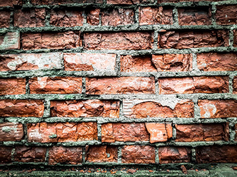 Texture of an Old Ruined Red Brick Stock Photo - Image of ruined ...