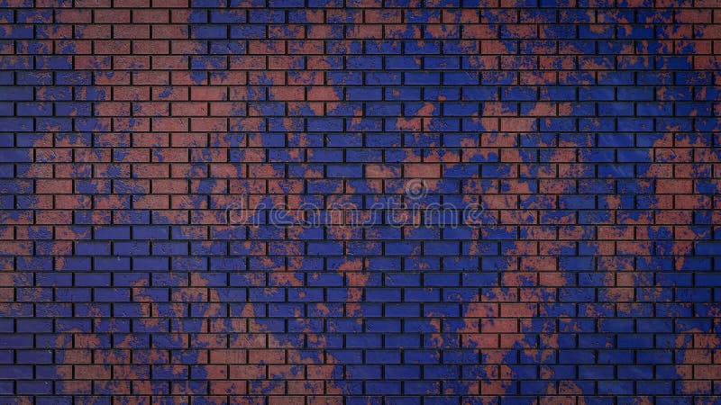 Texture of the Old Rust Broken Brick Wall of Many Rows of Bricks ...