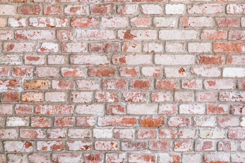 Texture of Old Rustic Brick Wall Painted with White Stock Photo - Image ...