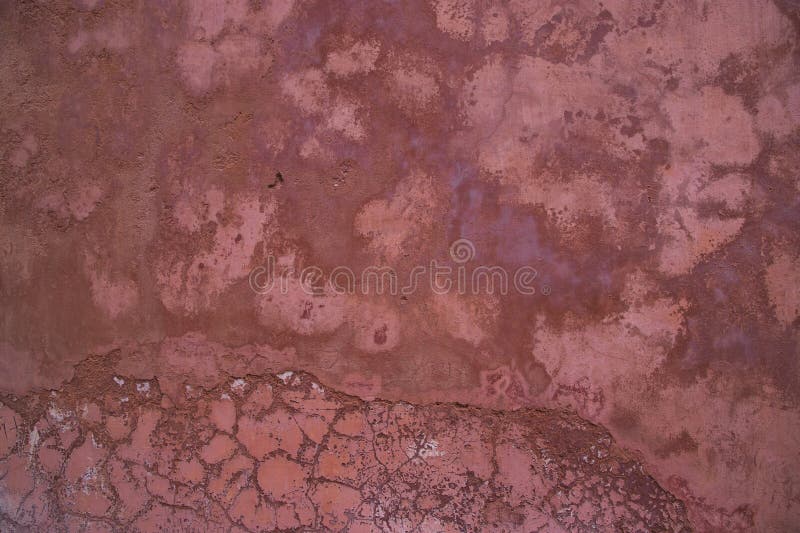 The Texture of an Old Rustic Wall is Covered with Pink Stucco Stock ...
