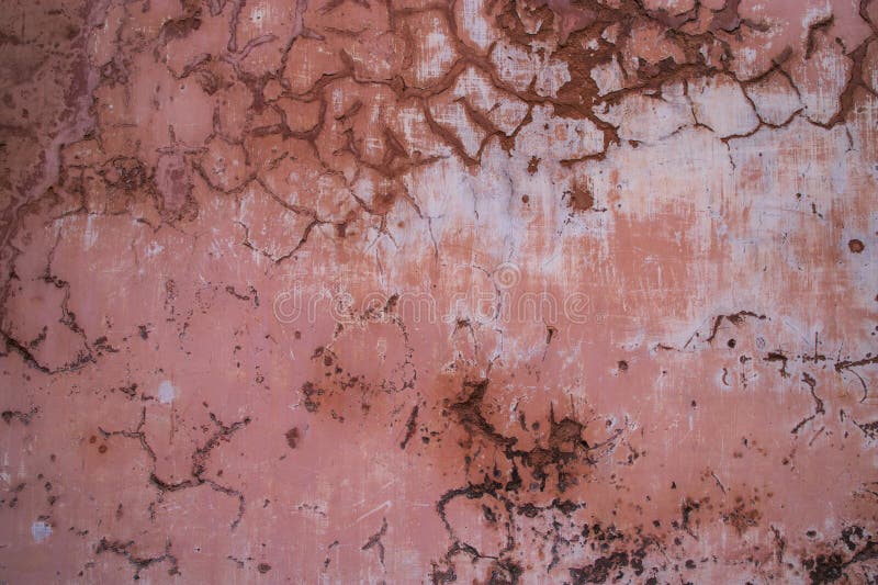 The Texture of an Old Rustic Wall is Covered with Pink Stucco Stock ...