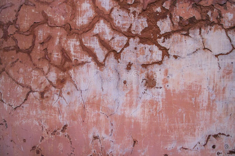The Texture of an Old Rustic Wall is Covered with Pink Stucco Stock ...