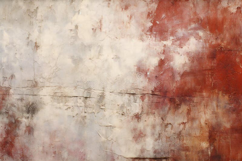 Texture of Old Rustic Wall Covered with Red and White Stucco Stock ...