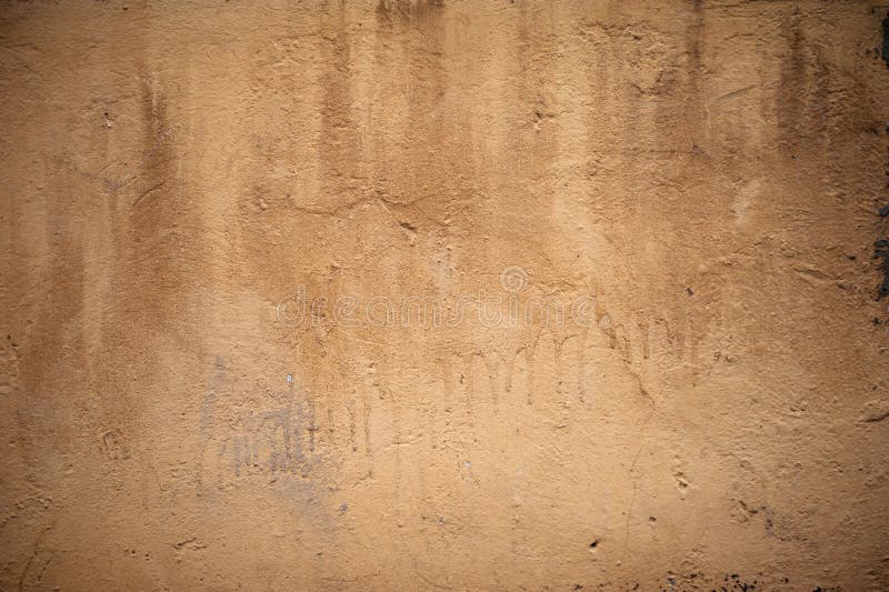 Texture of Old Rustic Wall Covered with Yellow Stucco Stock Photo ...