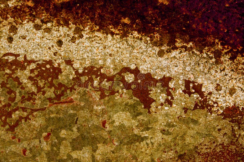 Texture of Old Rusty Painted Metal Wall with Smudges Closeup Stock ...