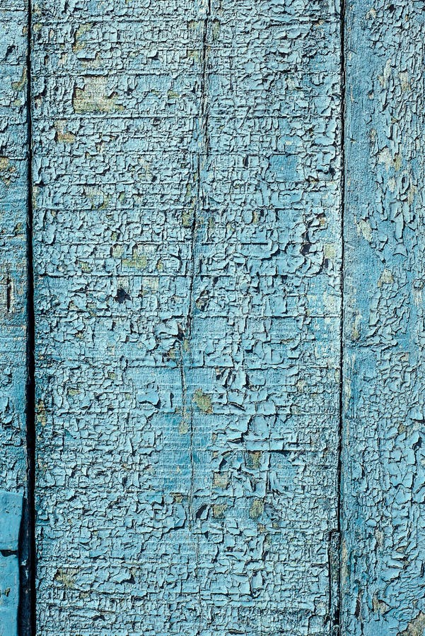 Texture of Old Rusty Wood, Painted Blue with Spots of First Wood Layer ...