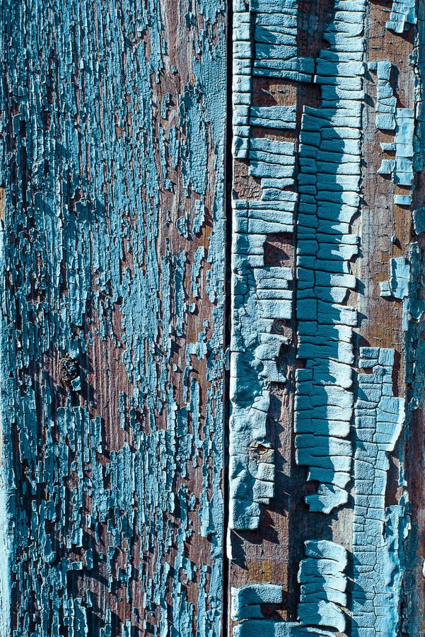 Texture of Old Rusty Wood, Painted Blue with Spots of First Layer Stock ...