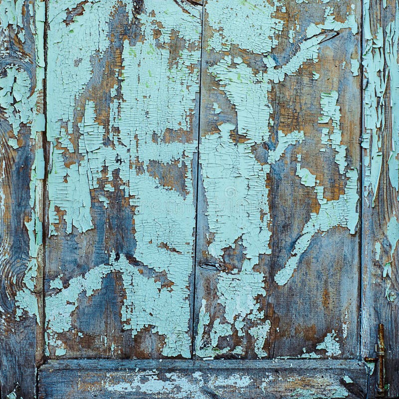 Texture of Old Rusty Wood, Painted Blue with Spots of First Wood Layer ...