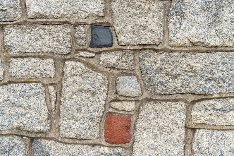 Texture of an Old Stone Wall Made of Stone and Cement. Stock Image ...