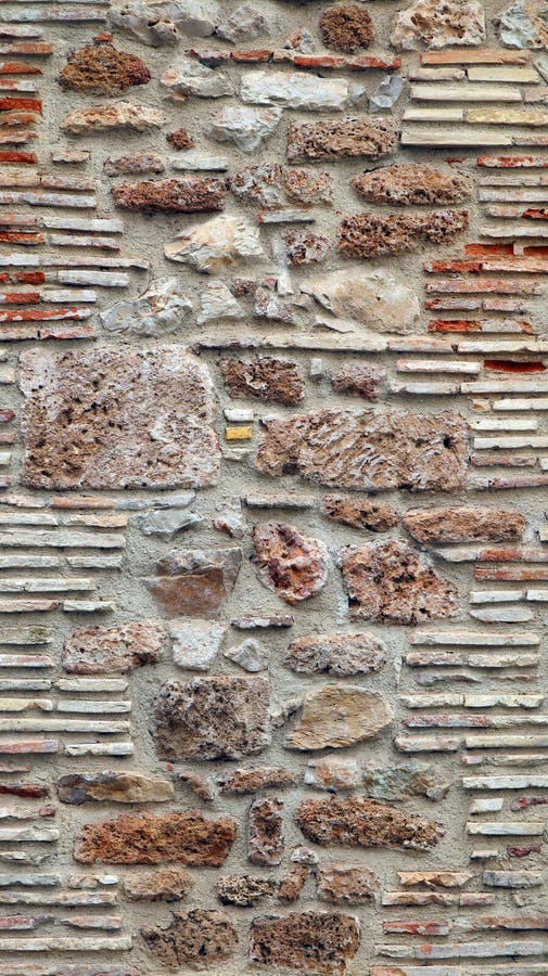 Texture of Old Stonework with Limestone and Tiles, Neutral Stone ...