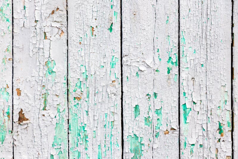 Texture of the Old Surface of a Wooden Wall Painted with White Paint, a ...