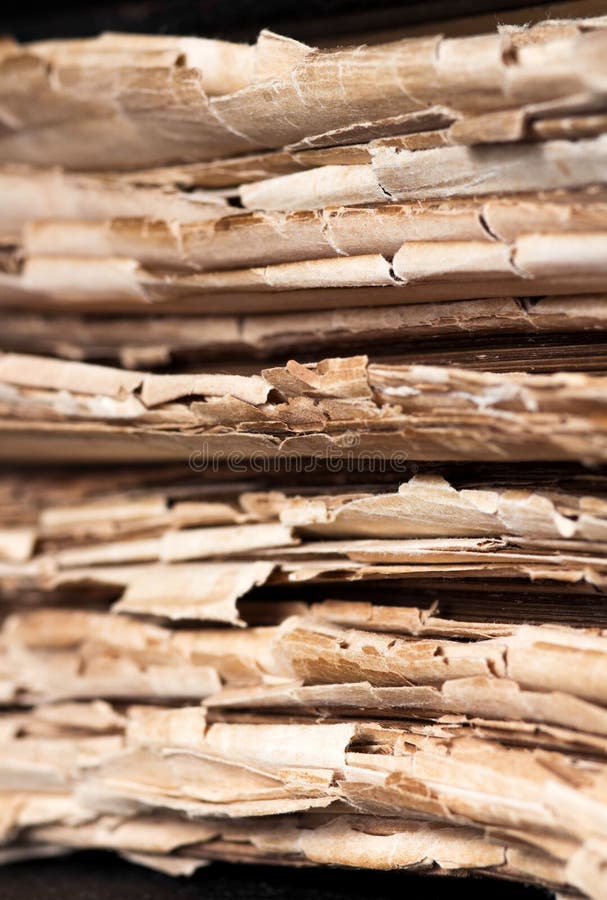 Texture of Old Tattered Sheets of Paper Stock Image - Image of stack ...