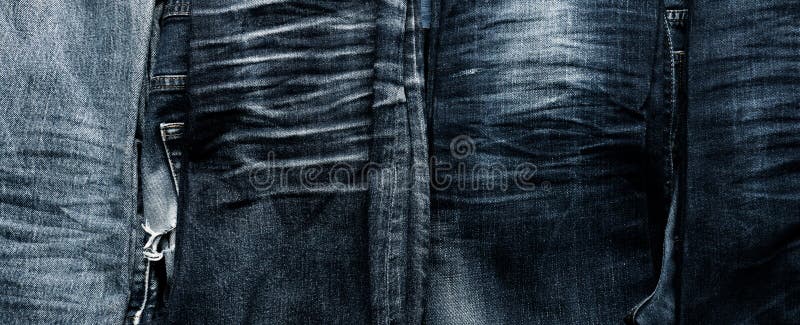 Texture of Old Used Jeans Using As Header Stock Photo - Image of ...