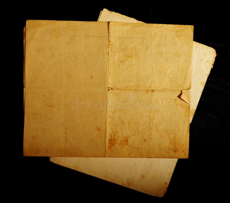 Texture Old Vintage Yellowed Paper Stock Photo - Image of aged, open ...