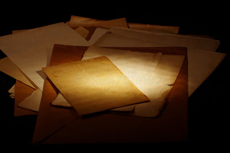 Texture Old Vintage Yellowed Paper Stock Photo - Image of open, dirty ...